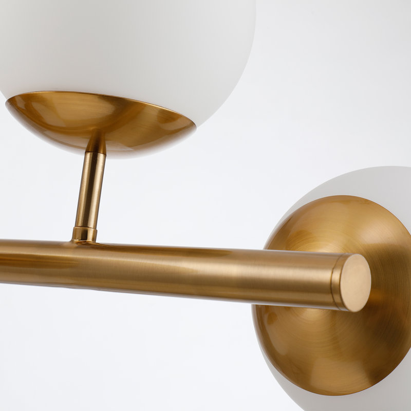 George Oliver Ciuro 6 - Light Unique Circular Hoop 6 Opal White Globe Chandelier | Wayfair